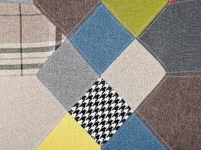 Křeslo vícebarevné patchwork s podnožkou VEJLE II Beliani