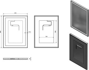 Sapho Luminar 80 x 60 cm zrcadlo s LED osvětlením NL557