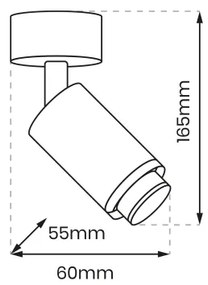 Bodové svítidlo MICA 1xGU10/25W/230V bílá