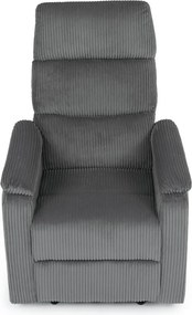 Sedací souprava, polohovací, šedá, manšestrová látka, ASD-C5981 GREY6