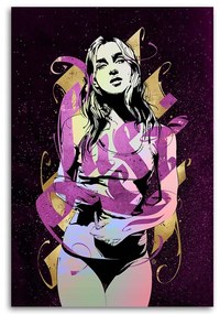 Gario Obraz na plátně Nápis a kresba ženy - Nikita Abakumov Rozměry: 40 x 60 cm