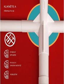 Zahradní párty stan 3x6 m - červený