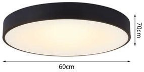 Immax NEO 07202L-LED Stmívatelné stropní svítidlo RONDATE 53W/230V černá Tuya+DO