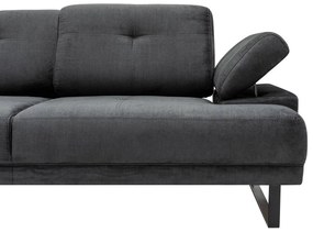Designová rohová sedačka Vatusia 314 cm antracitová - levá