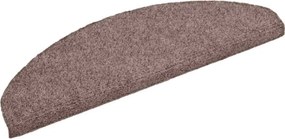 Schodové rohože samolepicí 15 ks 65 x 21 x 4 cm světle hnědé, půlkulaté, velké 132696