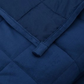 Zátěžová deka modrá 200 x 220 cm 9 kg textil,  3154857