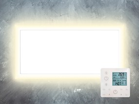 Stropní Infrapanel CEILING LED 800W | Výhřevnost 14.5 m2 | 128x63 cm | LED světlo | Bezdrátový termostat