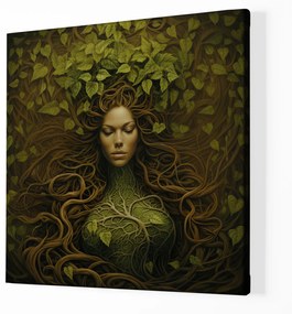 Obraz na plátně - Napojená žena Althea, strom života FeelHappy.cz Velikost obrazu: 40 x 40 cm