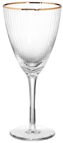 GOLDEN TWENTIES Sklenice na víno se zlatým okrajem 280 ml