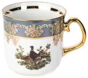 Hrnek lovec se zlatem, GUSTAV, Český porcelán Dubí, 270 ml