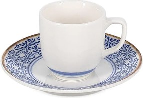 Bílý/modrý porcelánový šálek na cappuccino 200 ml Azul – BonBistro