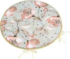 Bellatex Sedák Adéla kulatý hladký Šedá,Růžová 40 cm, (průměr)