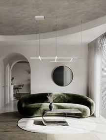 LED stmívatelný bílý designový lustr Pace