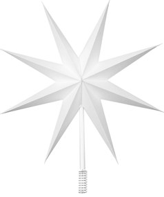 Broste, Papírová hvězda / špice na strom TOP STAR | bílá