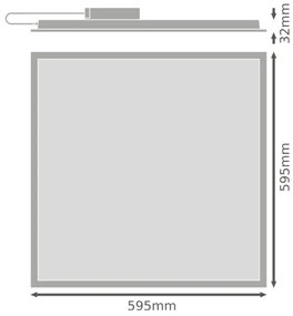 LED panel LEDVANCE ECO HLO Backlite 600x600mm 46W/4000K neutrální bílá