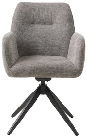 Designová otočná židle Talaith šedá