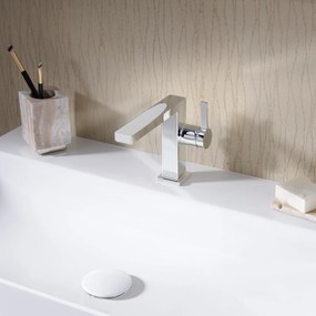 Hansgrohe Tecturis E, páková umyvadlová baterie 110 Fine CoolStart EcoSmart+ s odtokovou garniturou, chromová, HAN-73023000