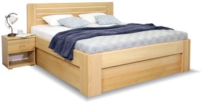 Vysoká dřevěná postel s úložným prostorem APOLLO, masiv buk