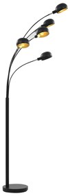 vidaXL Marketos Stojací lampa 200 cm 5 x E14 černo-zlatá