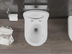 Mexen Carmen mísa WC Rimless Tornado s deskou pomalu padající slim, duroplast, bílá lesk - 30880500T