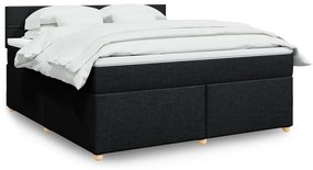 Box spring postel s matrací černá 180x200 cm textil 3289061