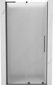 Mexen Velar L, posuvné sprchové dveře do otvoru 110 cm, 8mm sklo námraza, grafit broušený, 871-110-003-31-66