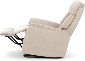 Elektrické polohovací TV křeslo VOJO - béžová látka
