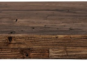 Jídelní stůl 180x90x76 MDF borovice kovové nohy černý lak HT-536 PINE