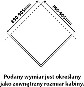 BPS-koupelny Čtvercový sprchový kout HYD-SK08C 90x90 kartáčovaná ocel/transparent - bez vaničky