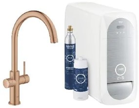 Grohe Blue Home - Dřezová baterie s chladícím zařízením a filtrací, kartáčovaný Warm Sunset 31455DL1