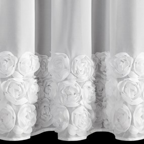 KRÁTKÁ ZÁCLONA NA PÁSCE EVA MINGE ROSES11 150X90 CM BÍLÁ
