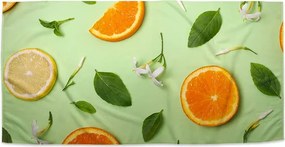 Sablio Ručník Citrus a květ - 70x140 cm