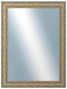 DANTIK - Zarámované zrcadlo - rozměr s rámem cca 60x80 cm z lišty ZVRATNÁ bílozlatá plast (3067)