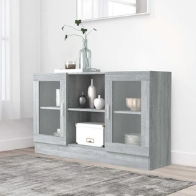 vidaXL Prosklená skříň 120 x 30,5 x 70 cm dřevotříska [815628] Barva: Černá