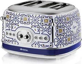 Ariete 0156CA Capri bílá/světle modrá / Topinkovač / 4 plátky / 1630 W
