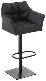 Barová židle Damas B1 ~ látka, černý rám - Tmavě šedá