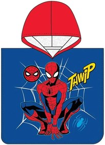 Chlapecké plážové pončo Spider-man - motiv Twhip - 100% bavlna - 50 × 115 cm - pro děti od 3 do 6 let