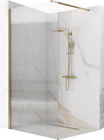 Rea Aero Intimo, sprchová zástěna 100x200 cm, 8mm čiré sklo, zlatá matná profil, REA-K4126