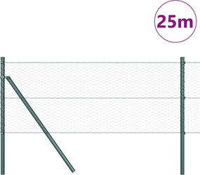 Hexagonální kotvení plotu 25 x 0,6 m Ocel potažená PVC Zelená 3352665