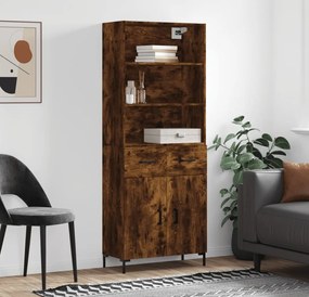 vidaXL Skříň highboard 69,5 x 34 x 180 cm kompozitní dřevo [3200513] Barva: kouřový dub