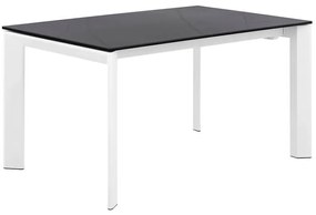 Rozkládací stůl sallie 140 (200) x 90 cm bílo-černý MUZZA