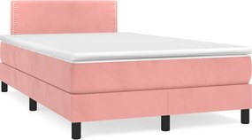 vidaXL Box spring postel s matrací a LED 120 x 190 cm samet [3270149] Barva: Tmavě šedá