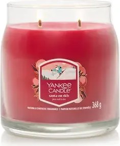 Yankee Candle SANTA ON SKIS Signature střední