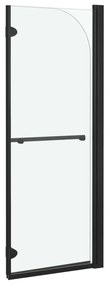 Skládací sprchový kout se 2 panely ESG 95 x 140 cm černý - Default Title
