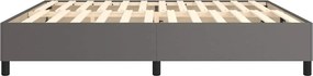 Rám postele s boxspringem šedá 200 x 200 cm umělá kůže 3121069