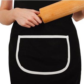 Kuchyňská zástěra Pasta EMI, černá