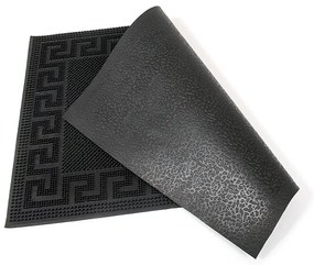 Gumová čisticí rohož Pins Deco 40 x 60 x 0,8 cm, černá