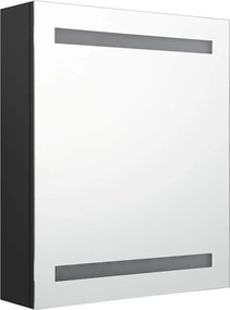 LED koupelnová skříňka se zrcadlem černá 50 x 14 x 60 cm 326480