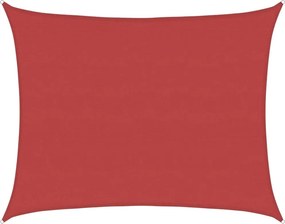 Stínící plachta 160 g/m² červená 6 x 7 m HDPE 311634