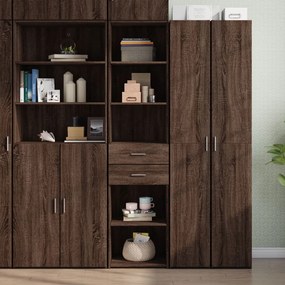 Skříň highboard hnědý dub 45 x 42,5 x 185 cm kompozitní dřevo